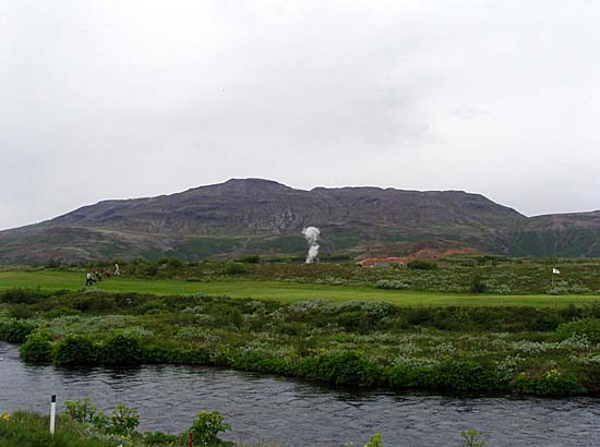 From the Geysir golfcourse in Iceland. Photo: Golf 1.